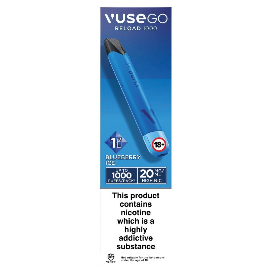 Vuse Go Reload 1000 Blueberry Ice Pod Kit 20mg - Case of 6